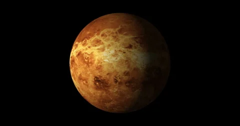 Venus rotation isolated on black backgro... | Stock Video | Pond5