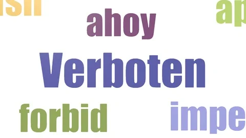Verboten Word Cloud Animated On White Ba... | Stock Video | Pond5