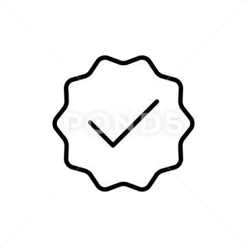 Verified icon vector. verification check mark. approved sign and symbol: Royalty Free #300810558