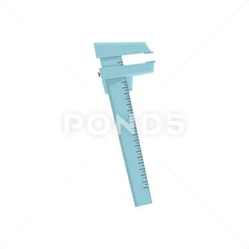 Vernier caliper, measuring tool cartoon vector Illustration: Graphic ...