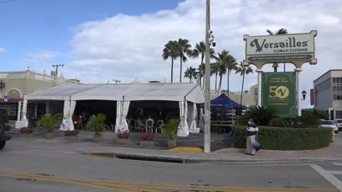 The Versailles restaurant in Miami celeb... | Stock Video | Pond5