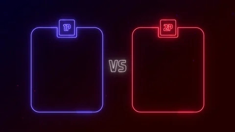 versus animation in blue and red with ne... | Stock Video | Pond5