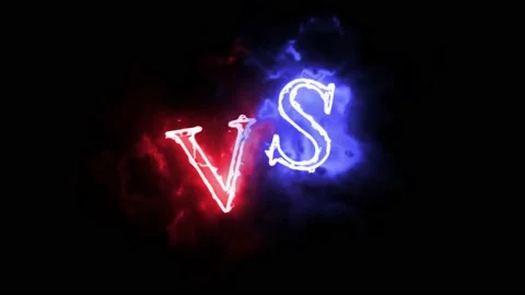 Versus Animation With Neon Design Perfec... | Stock Video | Pond5