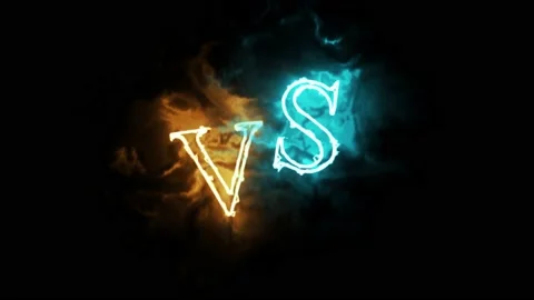 Versus Animation With Neon Design Perfec... | Stock Video | Pond5