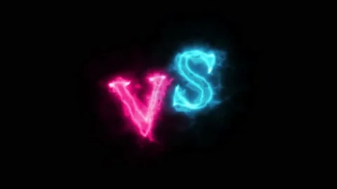 Versus Animation With Neon Design Perfec... | Stock Video | Pond5