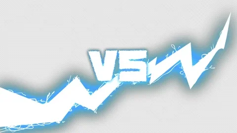 Versus animation with split-screen light... | Stock Video | Pond5