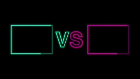 Versus bar with a rectangular frame anim... | Stock Video | Pond5
