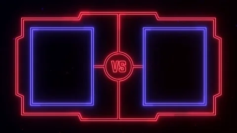 versus battle animation in neon style. F... | Stock Video | Pond5