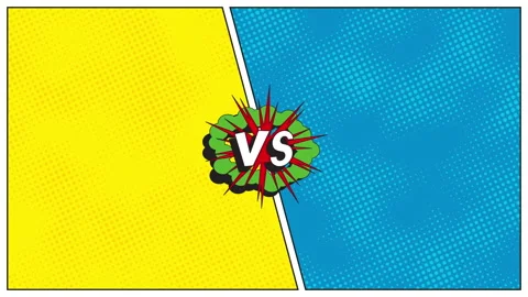 Versus battle template with two panels d... | Stock Video | Pond5