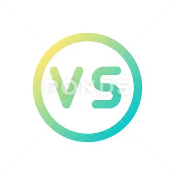 Versus button pixel perfect gradient linear ui icon: Graphic #218591305