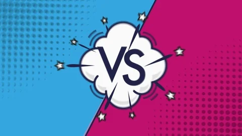 Versus video background, VS letters. Con... | Stock Video | Pond5