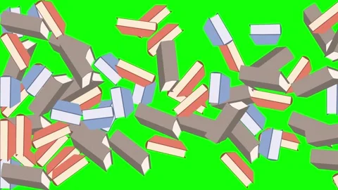 Vertical 2D animation of falling books o... | Stock Video | Pond5