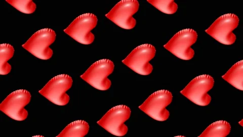 Vertical 3D Moving and Rotating Heart Ba... | Stock Video | Pond5