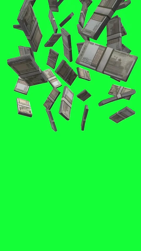 Vertical 500 Indian Rupee Falling Animat... | Stock Video | Pond5