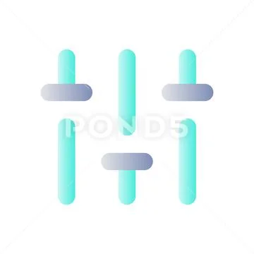 Vertical adjustment flat gradient color ui icon: Royalty Free #201523538