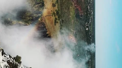 Vertical Aerial View Victoria Falls, Shu... | Stock Video | Pond5