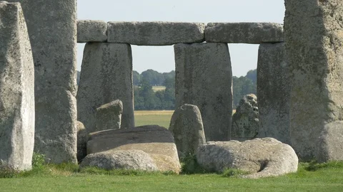 Vertical and horizontal rocks at Stonehe... | Stock Video | Pond5