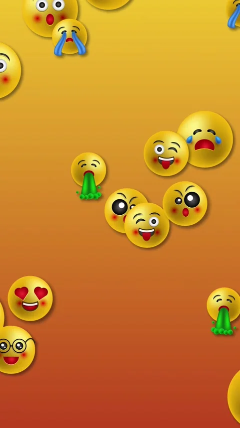 Vertical Animated Background with Emotic... | Stock Video | Pond5