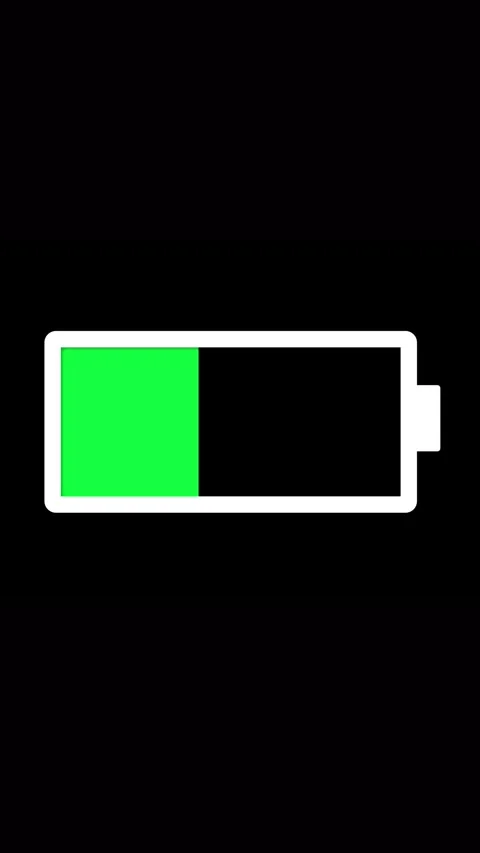 Vertical animation of battery icon with ... | Stock Video | Pond5