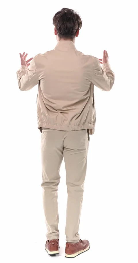 vertical back view video of a casual you... | Stock Video | Pond5