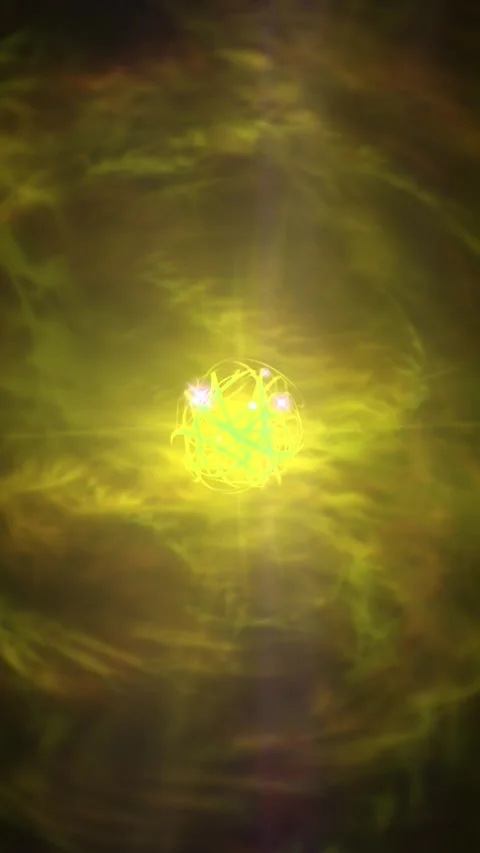 Vertical background with animation atom ... | Stock Video | Pond5