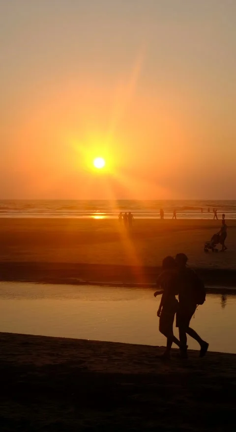 Vertical Background Walking People silho... | Stock Video | Pond5