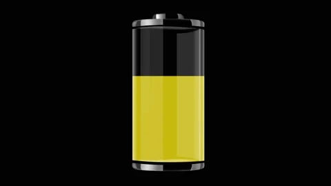 Vertical Battery Filling 4K Animation wi... | Stock Video | Pond5