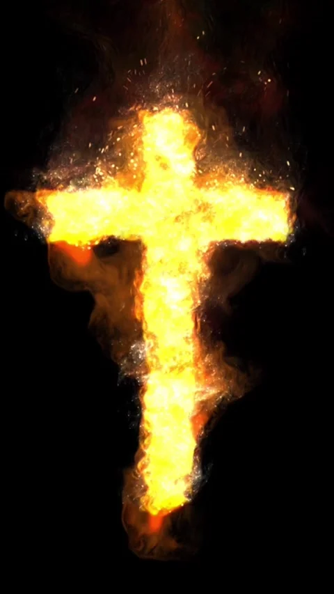 Burning Cross Stock Footage ~ Royalty Free Stock Videos | Pond5