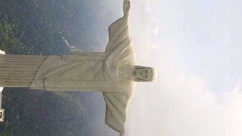 Vertical, Christ The Redeemer Statue of ... | Stock Video | Pond5