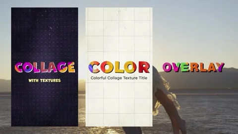 After Effects: Vertical Colorful Collage Texture Title #270666031