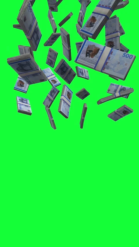 Vertical Danish Money Falling Animation ... | Stock Video | Pond5