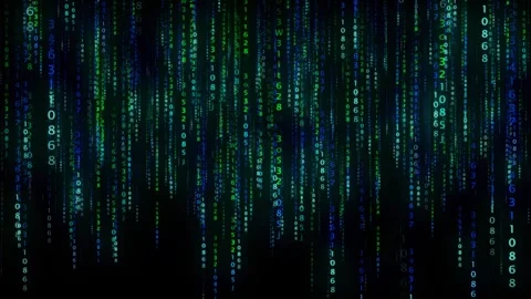 Vertical digital numbers and codes movin... | Stock Video | Pond5