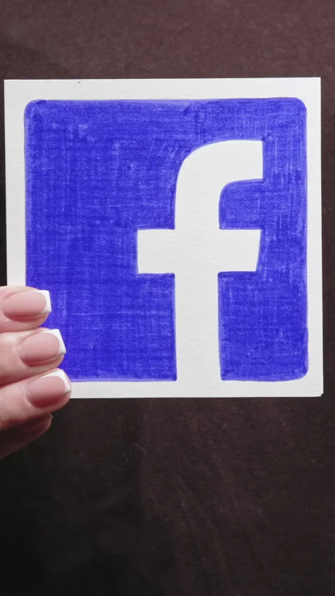 Vertical facebook logo social media sign... | Stock Video | Pond5