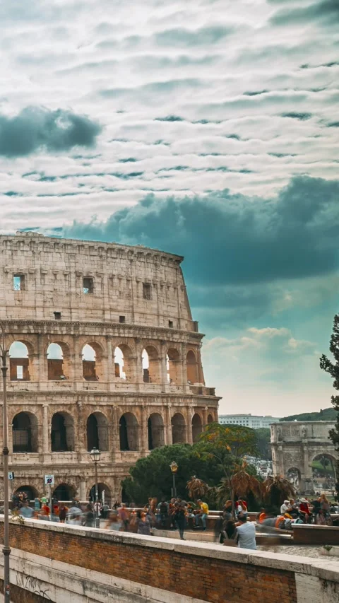 Vertical Footage Rome, Italy. Colosseum.... | Stock Video | Pond5