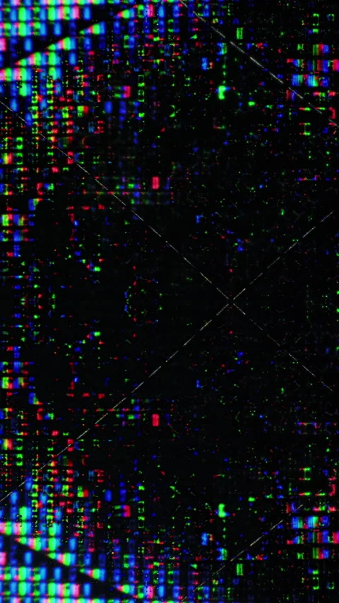 Vertical glowing glitch screen distortio... | Stock Video | Pond5