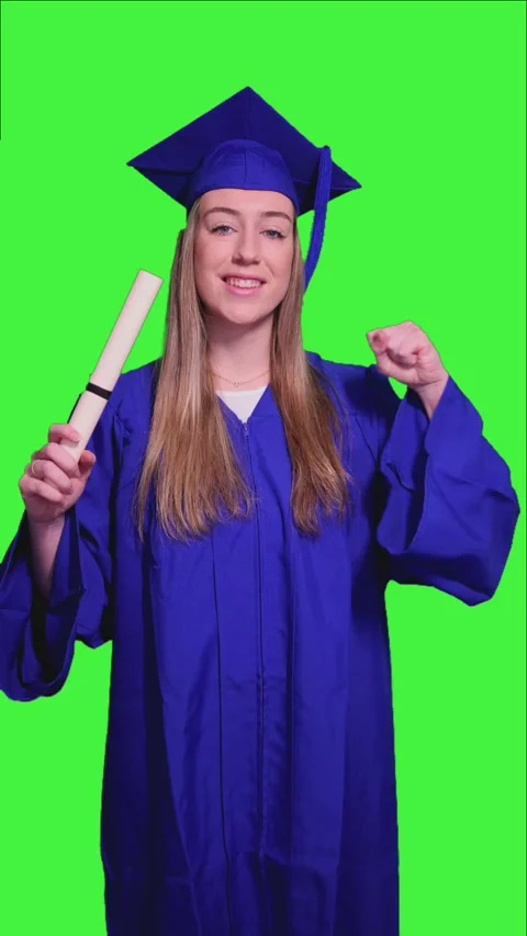 vertical Graduated student celebrating w... | Stock Video | Pond5