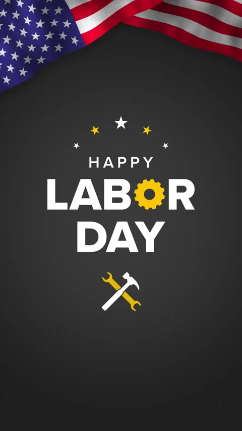 Vertical Happy Labor Day Background, Ani... | Stock Video | Pond5