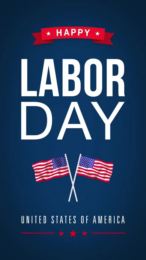 Vertical Happy Labor Day Background, Ani... | Stock Video | Pond5
