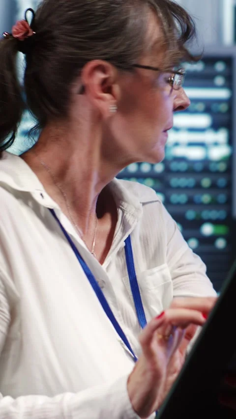 Vertical High tech location with AI serv... | Stock Video | Pond5