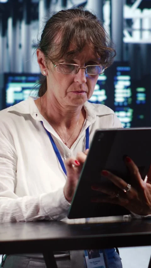 Vertical High tech space with AI servers | Stock Video | Pond5