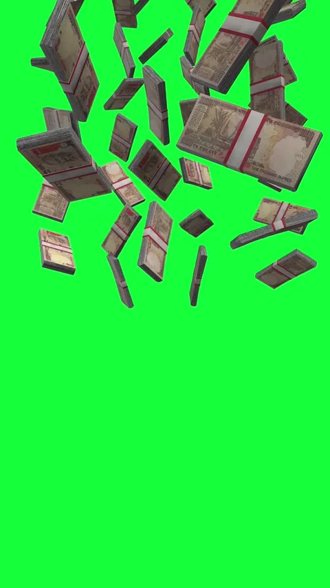 Vertical Indian Rupee Falling Animation ... | Stock Video | Pond5