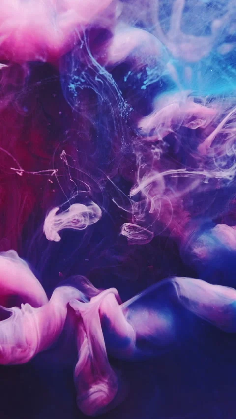 Vertical ink splash background pink smok... | Stock Video | Pond5