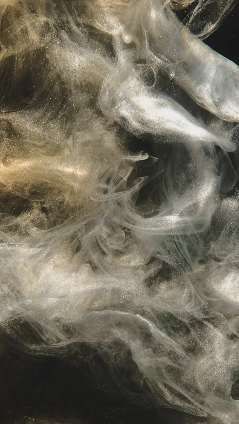 Vertical ink water glitter mist golden s... | Stock Video | Pond5