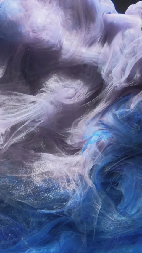 Vertical ink water smoke splash blue pur... | Stock Video | Pond5