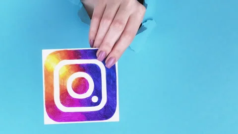 Vertical instagram icon follower hand ap... | Stock Video | Pond5