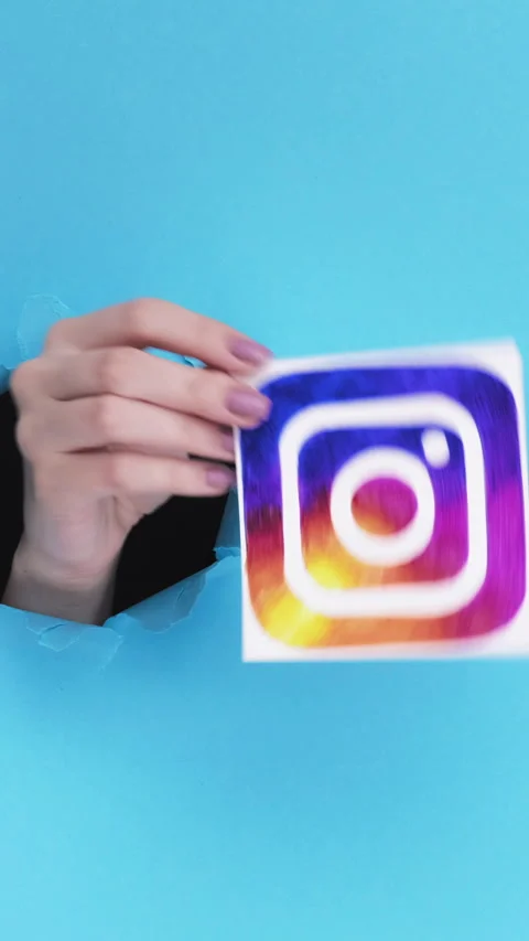 Vertical instagram logo social network h... | Stock Video | Pond5