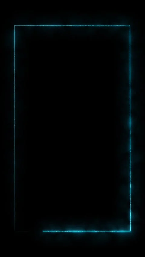 vertical light blue neon frame overlay r... | Stock Video | Pond5