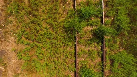 Vertical Look Down on Track Lift Straigh... | Stock Video | Pond5