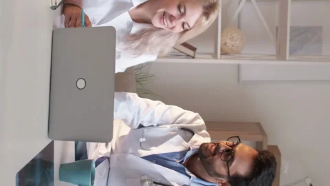 vertical medical colleagues research inf... | Stock Video | Pond5