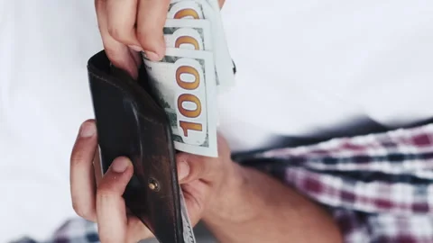 Vertical money savings hands counting do... | Stock Video | Pond5